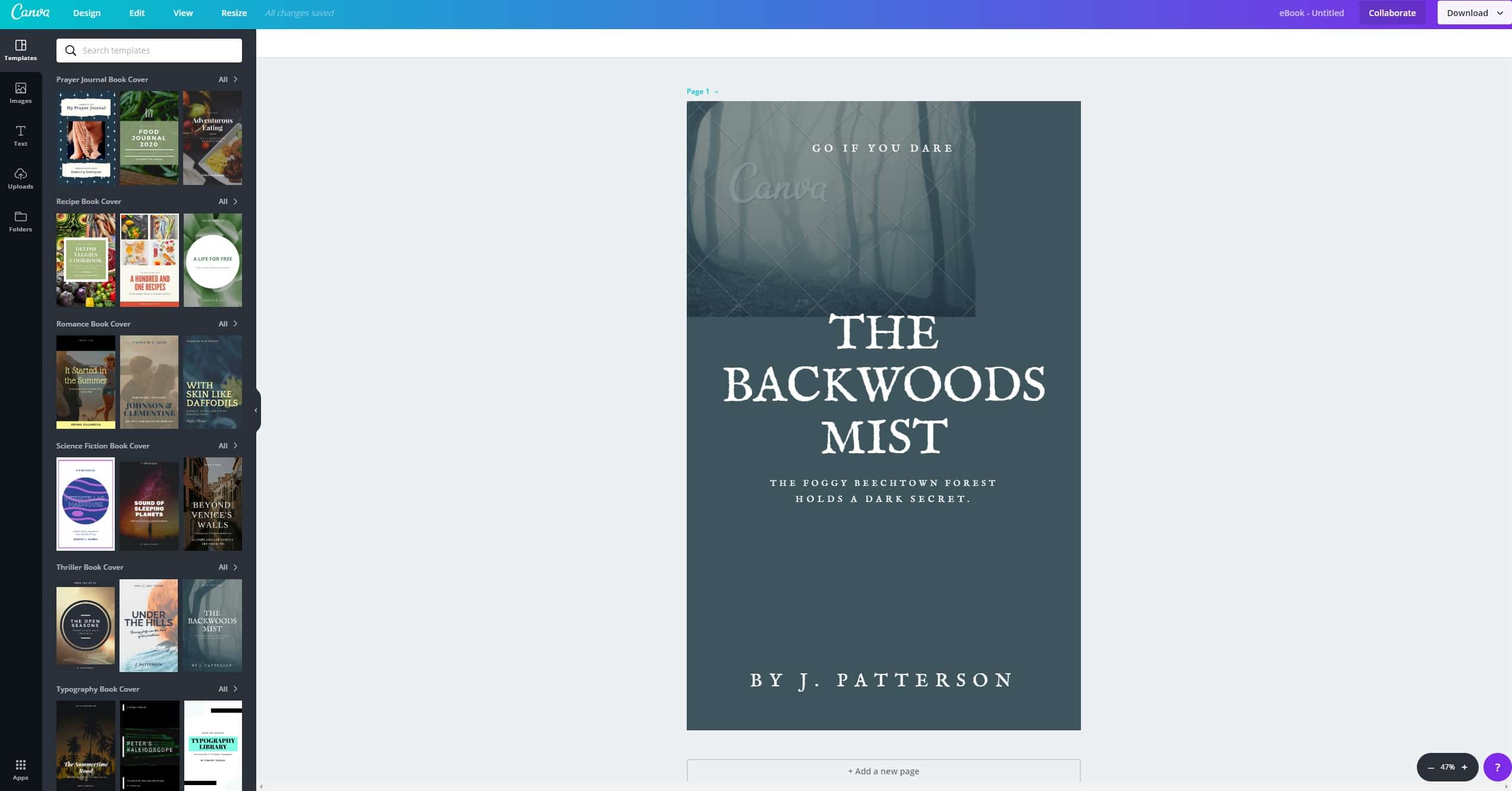 How To Design A Fiction Book Cover In Canva In 5 Easy Steps