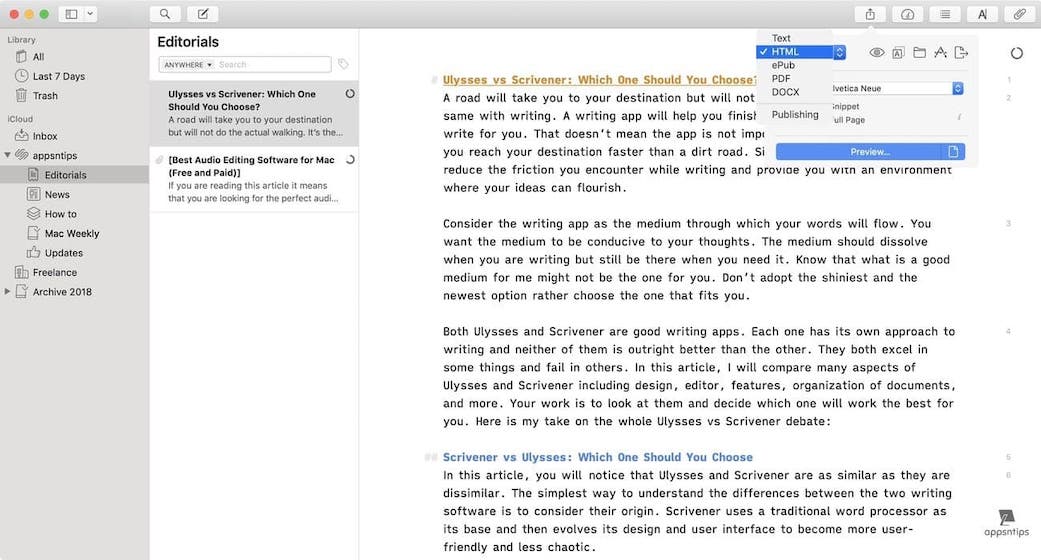 Scrivener vs. Ulysses: Which Writing Tool Should You Buy?