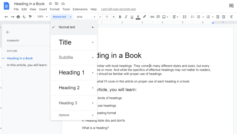 How to Format the Heading in a Book: A Complete Guide