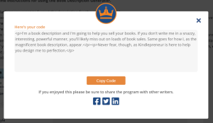 Kindlepreneur Book Description Generator [Blurb Formatting + AI ...